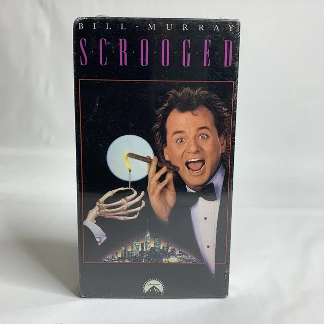 SCROOGED VHS 1990 with Paramount tape and Watermark Bill Murray New ...