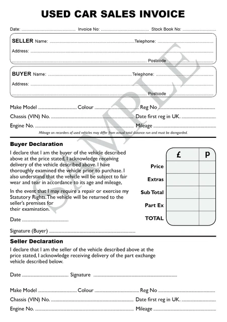 Used Vehicle Invoice Pads FOR SALE! - PicClick UK