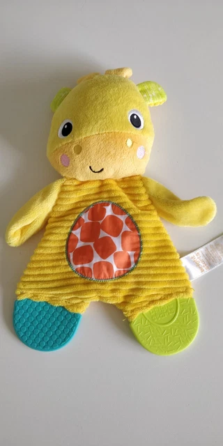BRIGHT STARS GIRAFFE Snuggle Teether Soft Infant Toy Bright Colour £6. ...