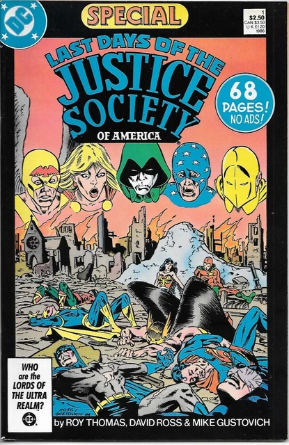 LAST DAYS OF the Justice Society Special Comic Book #1 DC 1986 FINE+ ...