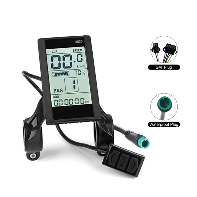 EBIKE ELEKTROFAHRRAD 24V 36V 48V S830 LCD Display PowerSpeed Meter ...