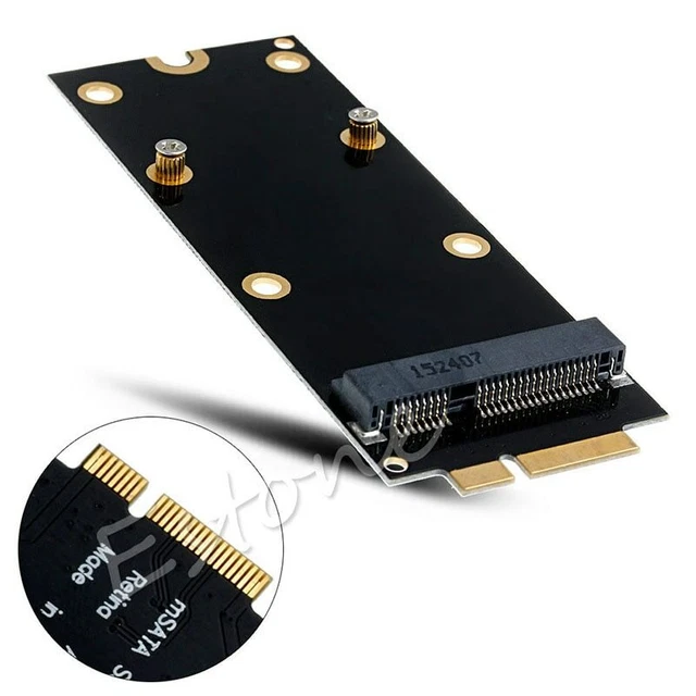 NEW MSATA SSD To SATA Adapter 7+17 Pin Card 2012 MacBook Pro MC976 ...