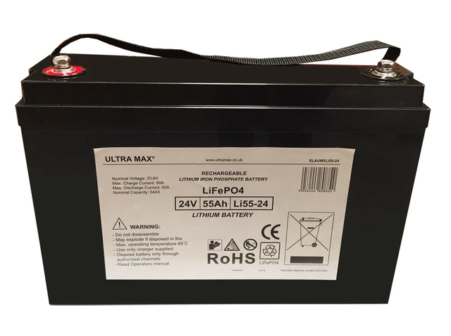 ULTRAMAX LI55-24 24V 55Ah Batteria al litio LiFePO4 per marina / yacht ...