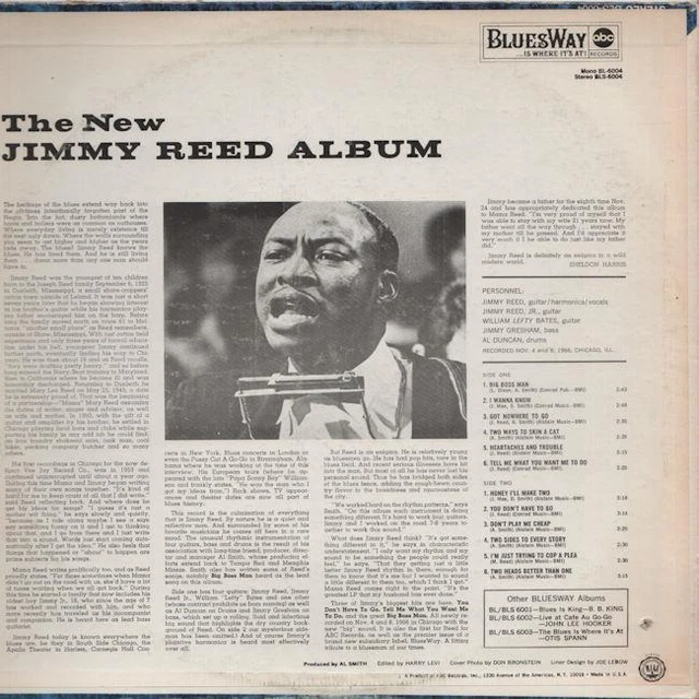 JIMMY REED THE New Jimmy Reed Album 1967 or. US rare MONO lp BLUESWAY ...