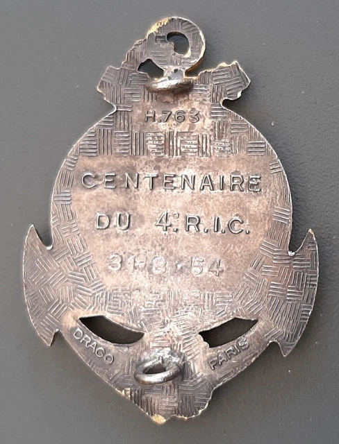 4° RIC 1954 Centenaire au dos Infanterie Coloniale insigne authentique Drago EUR 26,99 - PicClick FR