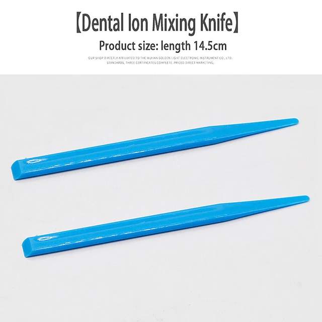 10PCS/SET DISPOSABLE DENTAL Mixing Spatula Plastic Mixing Knife Dentist ...
