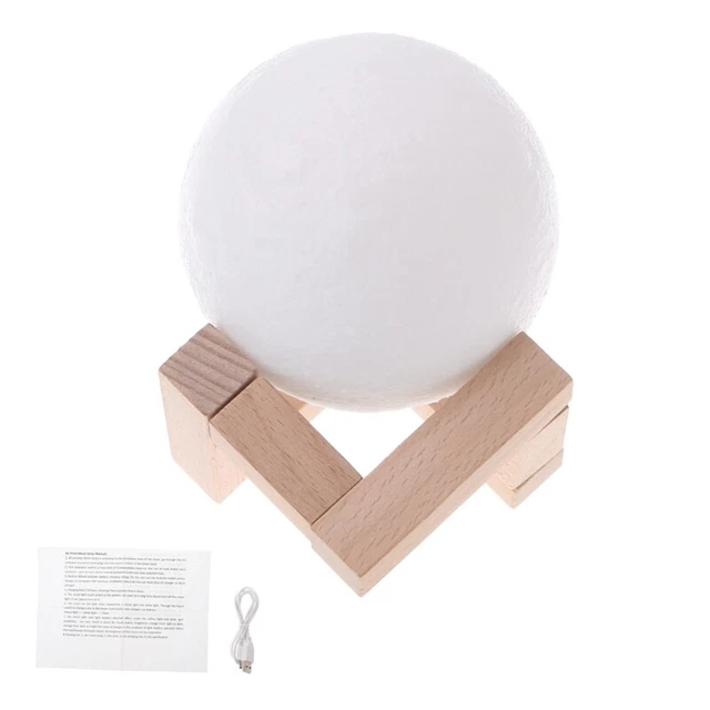 3D MAGICAL LED Luna Night Light Moon Lamp Desk USB Charging for Touch ...