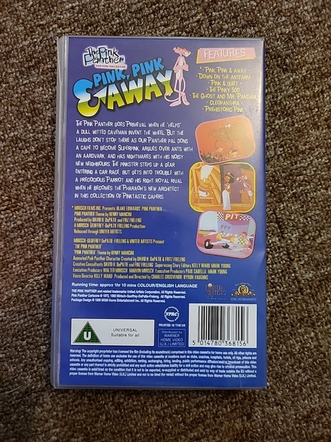 THE PINK PANTHER Cartoon Collection Pink Pink and Away VHS Video 1993 £ ...
