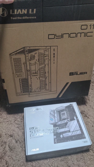 ASUS ROG STRIX B650-A AMD Mobo & Lian Li PC-O11DW 011 Dynamic White ATX ...
