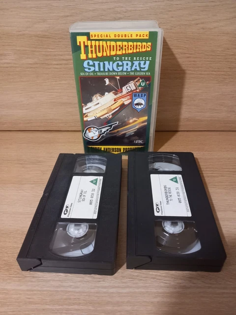 THUNDERBIRDS TO THE Rescue ,Stingray,Sea of Oil VHS tape Special Double ...