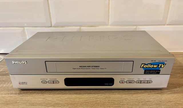 PHILIPS VHS VCR recorder Turbo Drive VR 550/07 Video Tested Working No ...