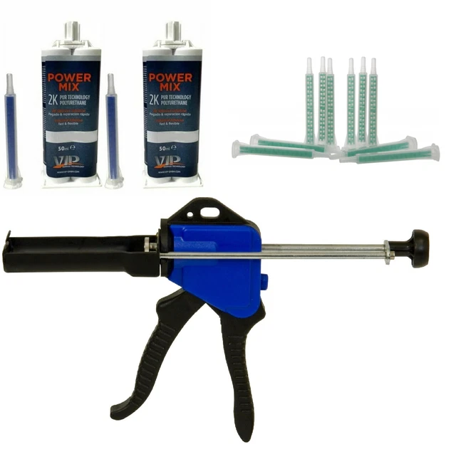 VIP CARTRIDGE ADHESIVE 50ml | Gun Applicator | 2k 2 Part Mixing Tips ...