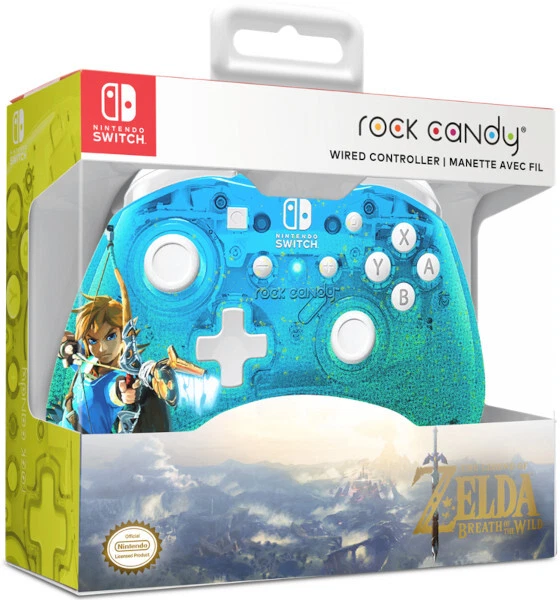 MANDO PDP ROCK Candy Wired Controller Zelda Breath Of The Wild Blue ...
