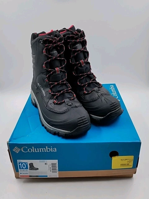 COLUMBIA BUGABOOT III Boot Waterproof 200g - Size 10.5 - Black & Red (# ...