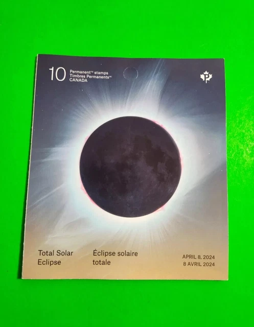 BRAND NEW CANADA 2024 Total Solar Eclipse April 08 2024 Booklet of 10 ...