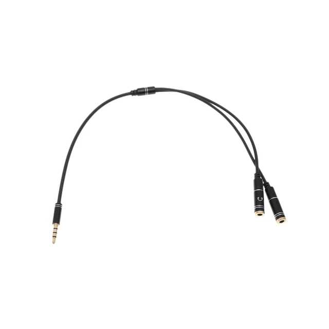 HEADSET MICROPHONE SPLITTER Cable for Audio Music Listening Extension £ ...