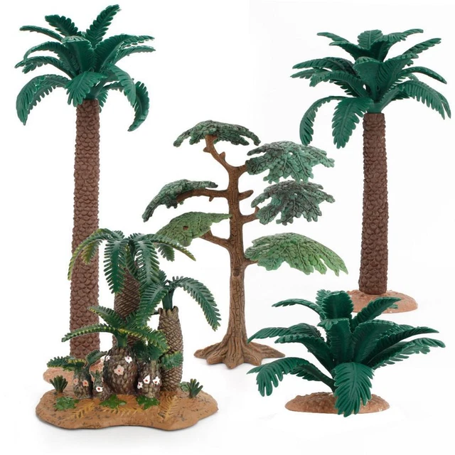 JURASSIC PERIOD PLANTS Miniature Trees Bush Scene Model Fairy Garden ...