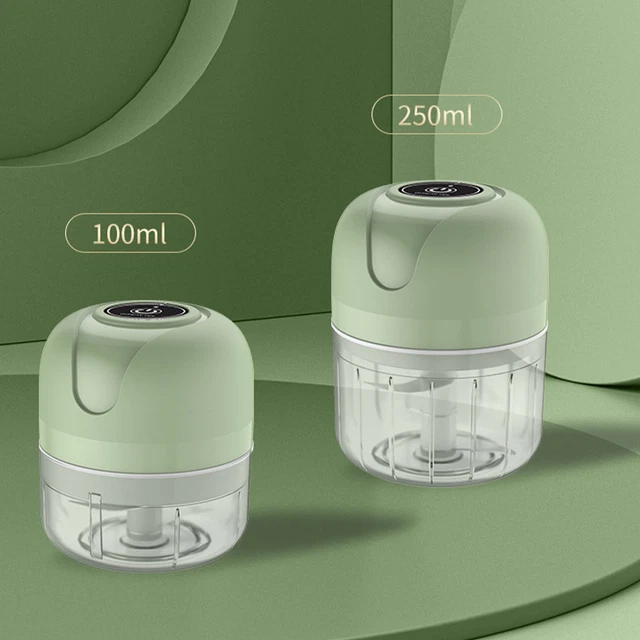 WHITE 100ML MINI Cordless Electric Garlic Pounder Garlic Puree Machine ...