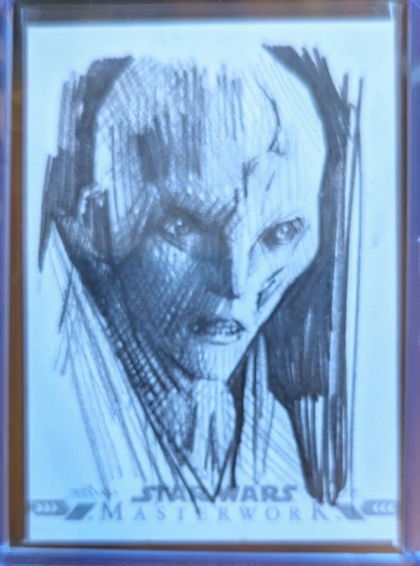 2022 TOPPS STAR Wars Masterwork SNOKE SKETCH ANDREW FRY 1/1 SSP EUR 62 ...