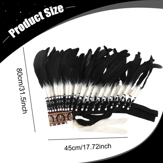 INDIAN NATIVE CHIEF Headdress Men Women Carnival Artificial Feather ...