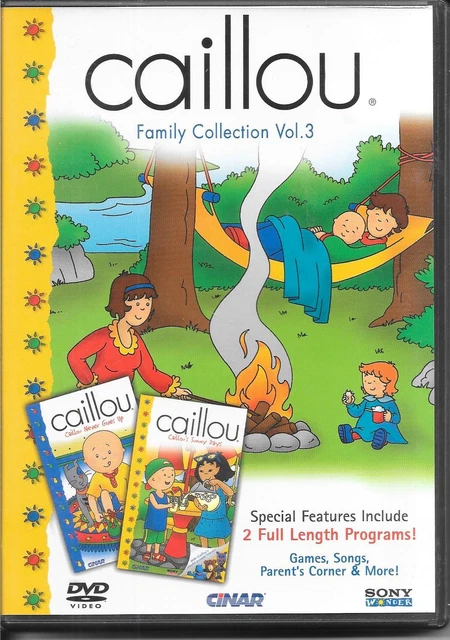 CAILLOU-FAMILY COLLECTION VL 3-1 Dvd Set-2003-English/French-Free Ship ...