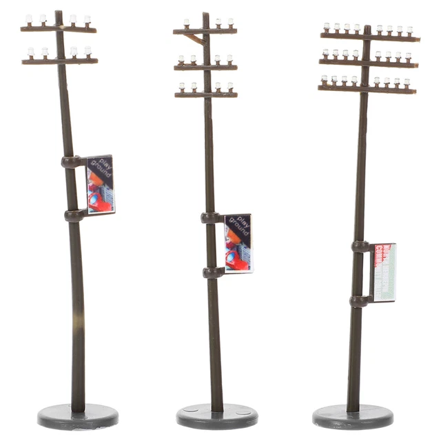 DOLLHOUSE STREET LIGHT Telegraph Pole Model Children's Toy Miniature £6 ...