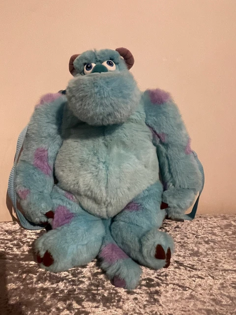 DISNEY PIXAR MONSTERS Inc Sully Large Sulley 44cm Plush Backpack Bag ...