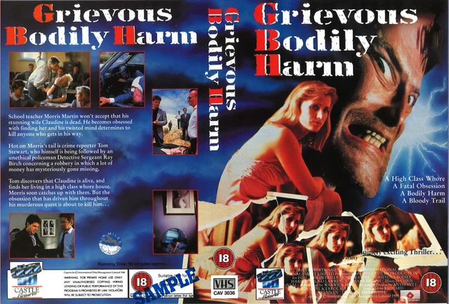 GRIEVOUS BODILY HARM (3) / Original Uk Promo Video Sleeve / Castle ...