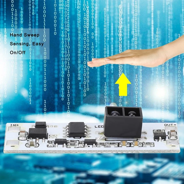 .HAND SWEEP SENSOR Switch Module 5-24VDC For Cupboard Wardrobe LED ...