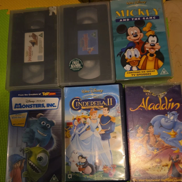 DISNEY VHS BUNDLE 6 Video Tapes hickey mouse monsters Inc and more £1. ...