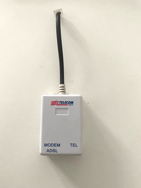 FILTRO ADSL RJ11 TELECOM Plus filter presa plug per linea telefono fax ...