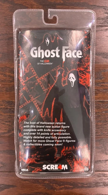 RARE SCREAM 4 Ghostface Ghost Face Zombie Mask - Figure PVC 7" NECA ...