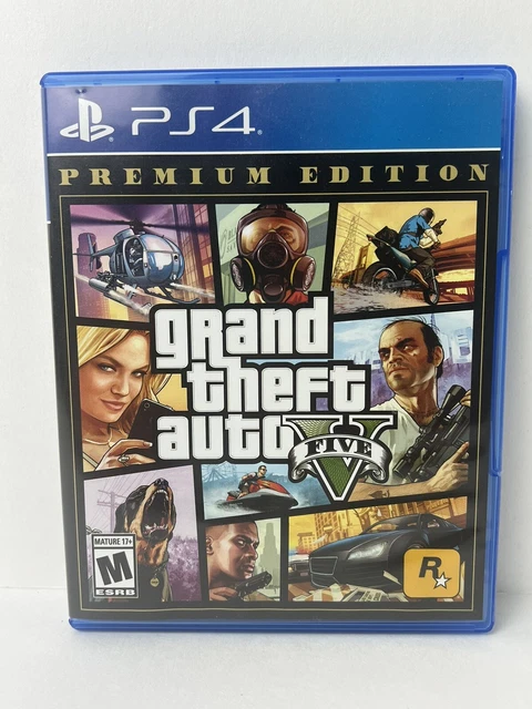 PREMIUM EDITION GTA5 / GTA V / Grand Theft Auto 5 PlayStation 4 PS4- No Map+man EUR 34,63 ...