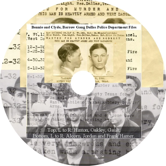 BONNIE AND CLYDE, Barrow Gang Dallas file dipartimento di polizia EUR ...