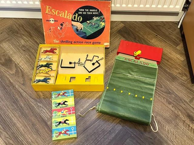 VINTAGE LEAD HORSE Chad Valley Escalado Horse Racing Game 1950s ...