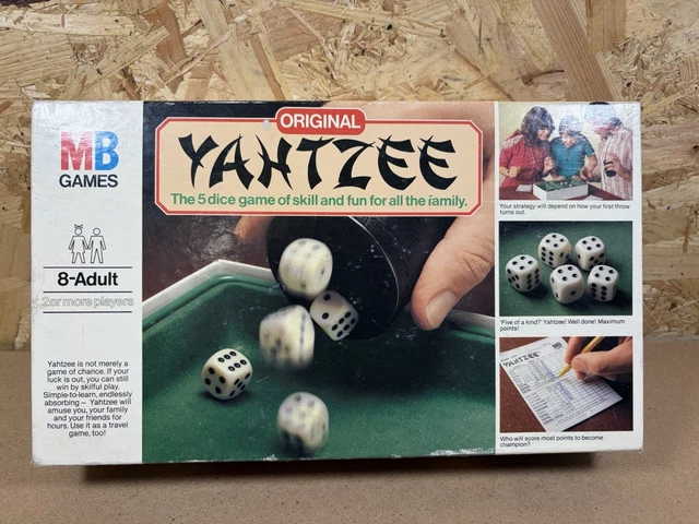 MB YAHTZEE ORIGINAL Dice Game 1982 Vintage Complete $23.92 - PicClick CA