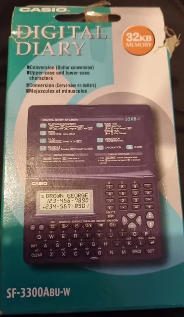 CASIO DIGITAL DIARY SF-3300A Pocket PC 32KB Vintage Working £15.00 ...
