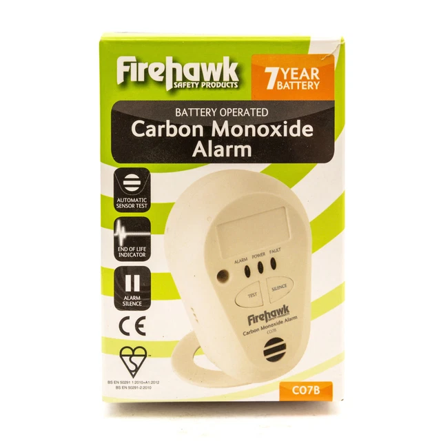 FIREHAWK CO7B CARBON Monoxide Alarm Detector with Long Life 7 Year ...