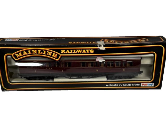 MAINLINE 37-109 OO LMS 57ft panelled composite coach 3621 maroon (200 ...