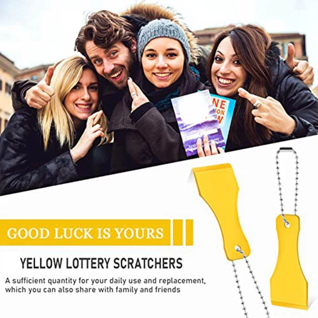 80 PCS PLASTIC Scraper Tool Keychain Lottery Ticket Scratcher Tool ...