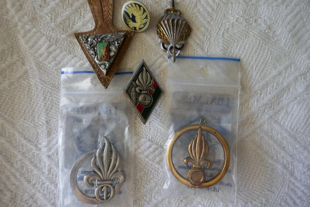FOREIGN LEGION BADGE 2° REP Paratrooper -4° REI - Beret and Neck Badge ...