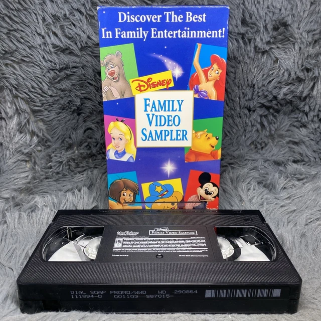 WALT DISNEY FAMILY Video Sampler VHS Spot Ariel Mickey Mouse Winnie the ...