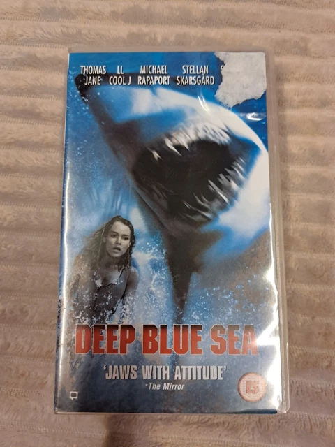 DEEP BLUE SEA Movie Film Vhs Video Cassette Tape Ll Cool J Thomas Jane ...