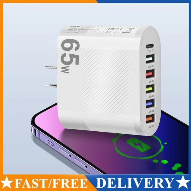 65W PHONE CHARGING USB Type-C 5V/3.5A Charger Adapter for iPhone 14 13 ...