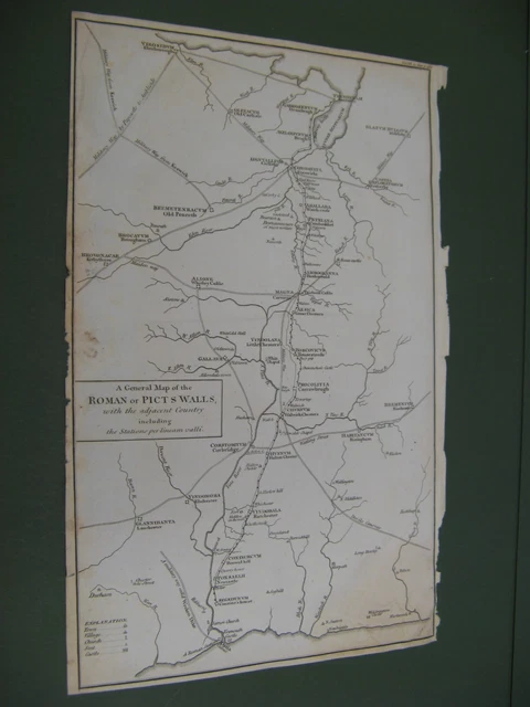ANTIQUE 1806 MAP - roman hadrians wall tyne to firth - Scotland - John ...