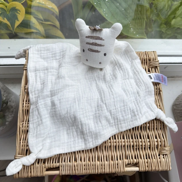 BNWOT RARE RETIRED F&F Off White Horse Donkey Muslin Comforter Blankie ...