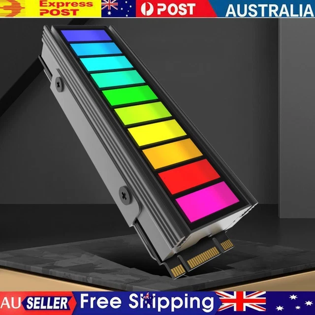 5V 3PIN ARGB Sync M.2 NVME SSD Heatsink 2280 Solid State Drive Cooler(Black) EUR 11,23 - PicClick FR