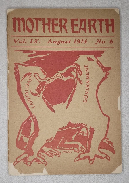 RARE MAN RAY Mother earth n6 revue emma goldman 1914 anarchy Radnitzky ...