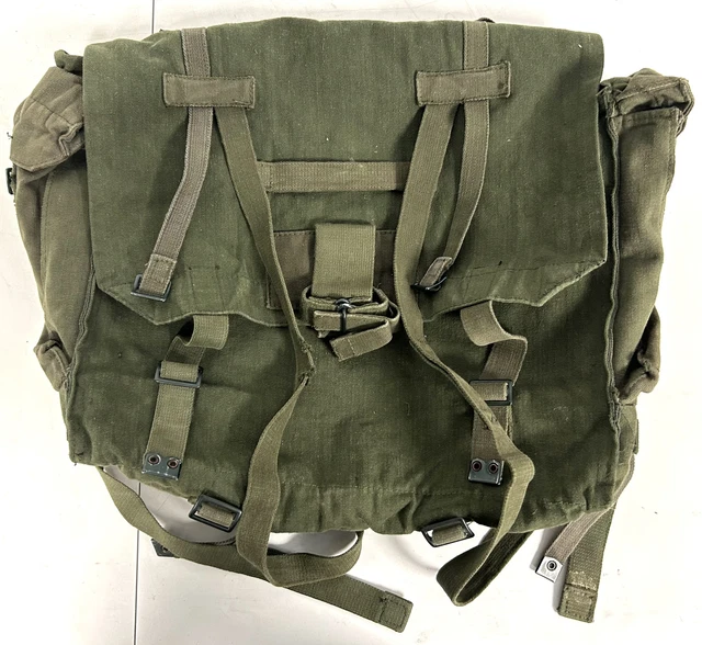 BRITISH MILITARY ISSUE 58 Pattern Green Webbing Large Rucksack Pack £29 ...
