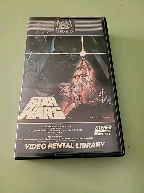 1977 STAR WARS Movie Video Rental Library VHS W/ Outer Case £126.84 ...